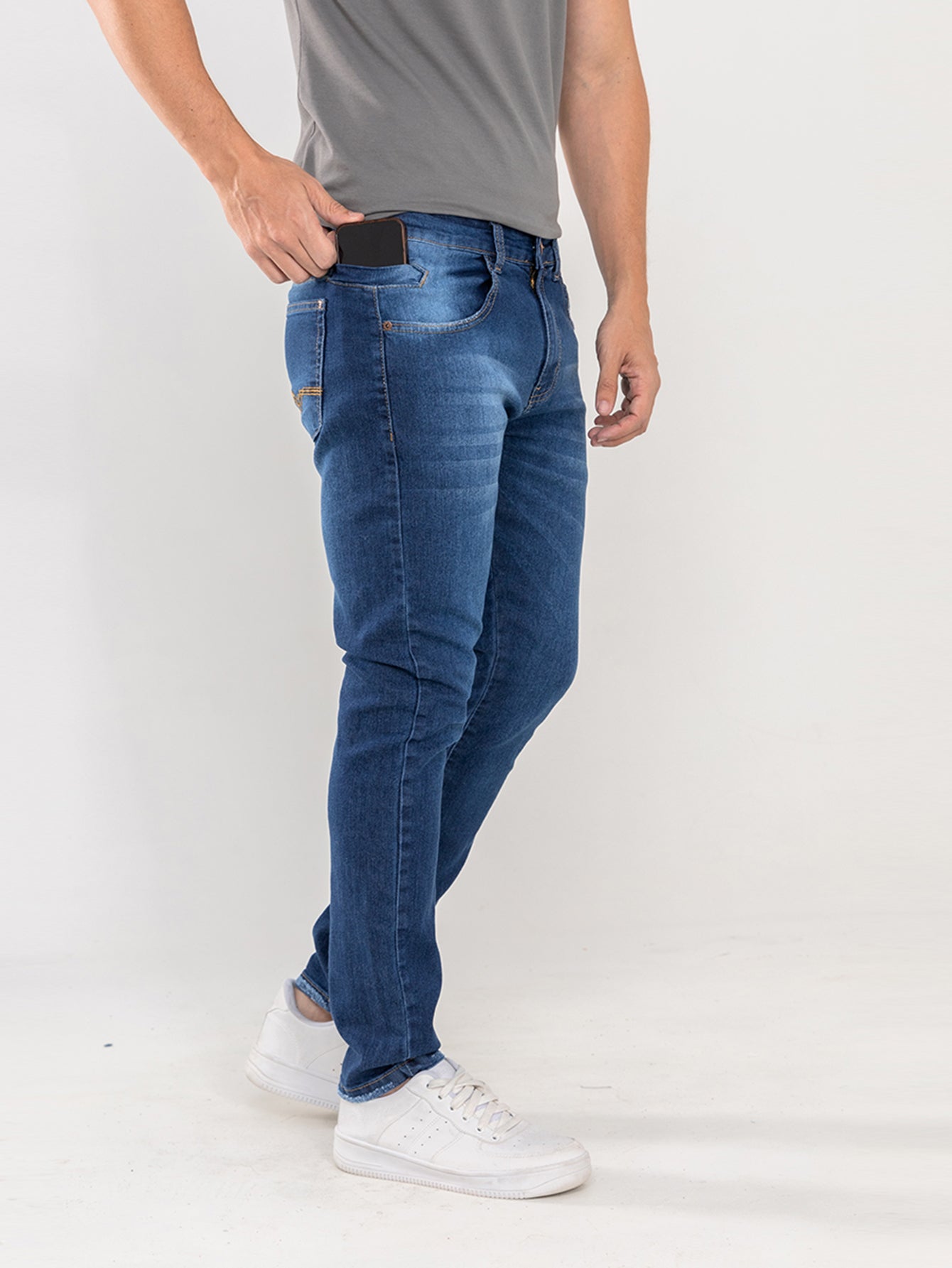 Calça Jeans PRS Skinny Original Blue Denim Com Bolso Celular – PRS ...